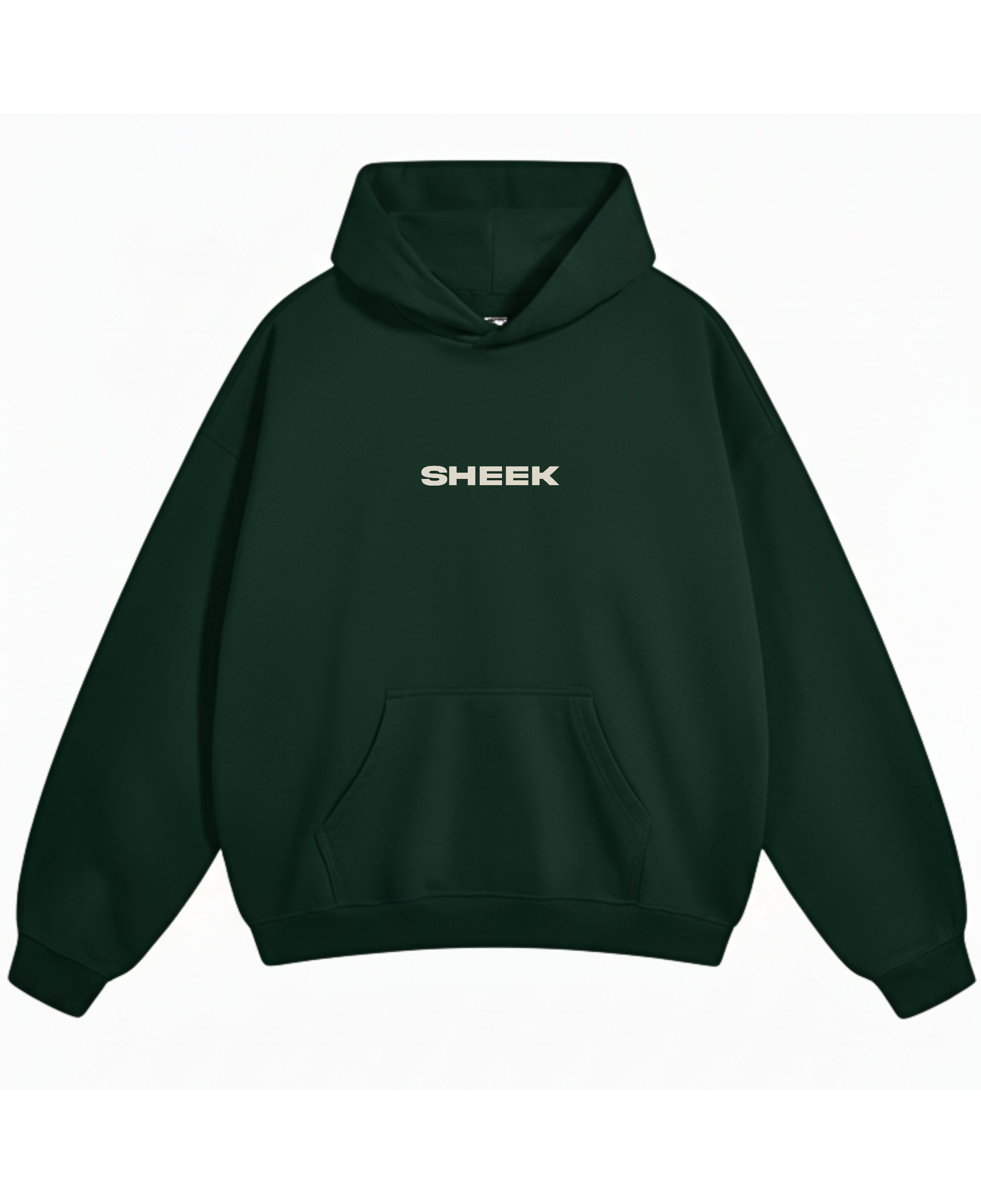 BOTTLE GREEN BASIC OVERSIZED HOODIE – SHEEK CLOTHING